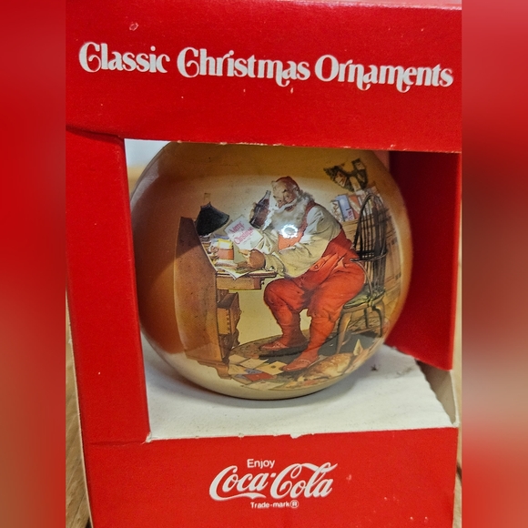 Holiday | 1985 Vintage Coca Cola Santa By Corning Glass Works Coke Bulb ...